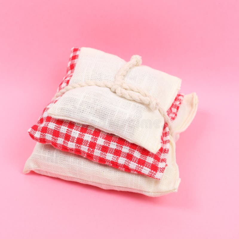 Red and white sachet stock image. Image of ornamental - 42522277