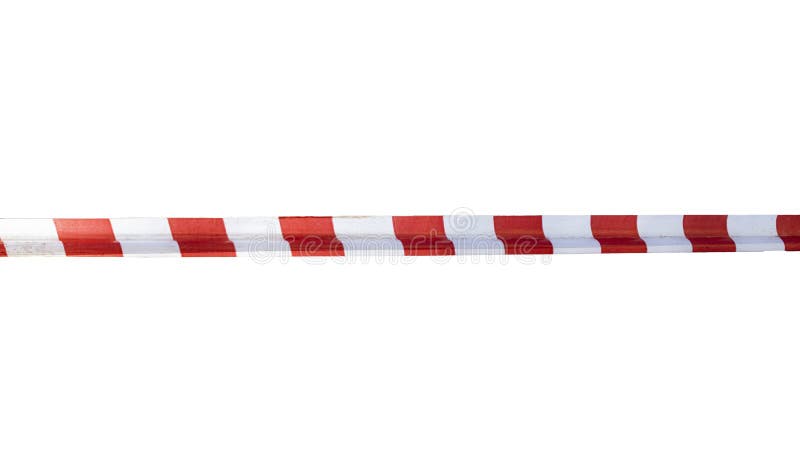 Red and White Safety Tape Isolated on White Background Stock Image ...