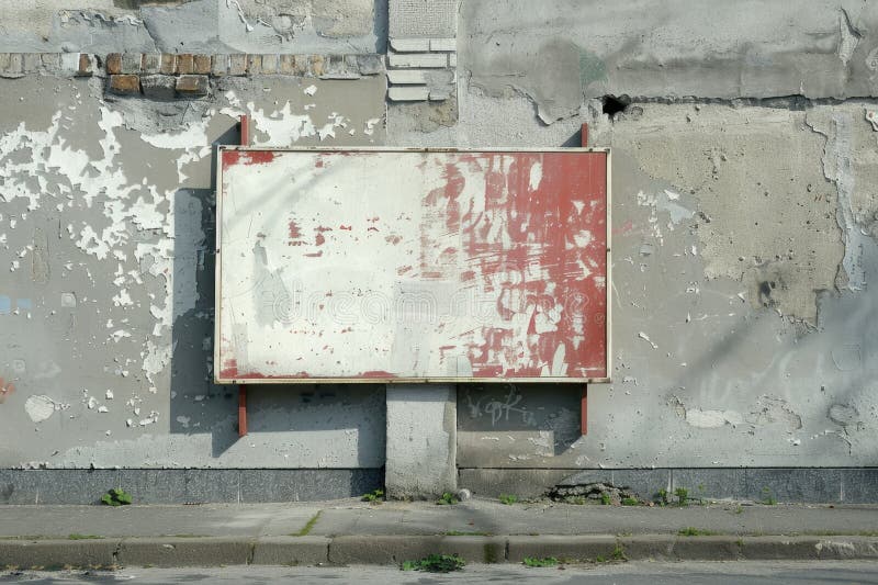 A Red and White Sign on the Exterior Wall of a Building, Providing ...