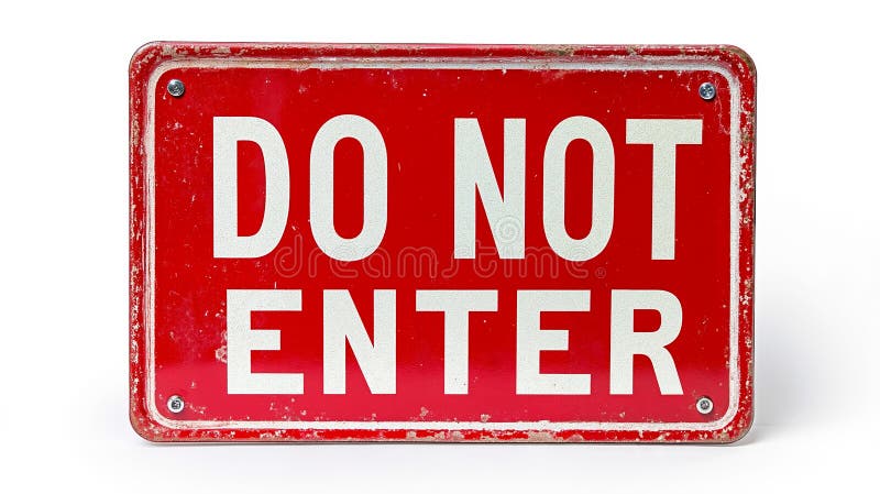 A Red and White Sign that Says Do Not Enter on it Stock Photo - Image ...
