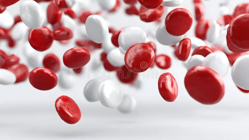 High-resolution 3D Blood Cell Composition with Red and White Globules ...