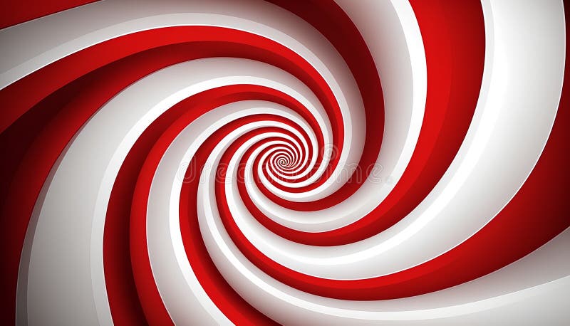 Red and White Spiral Background. 3d Rendering, 3d Illustration Stock ...