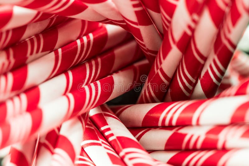 Red and White Sticks Close Up Stock Image - Image of paper, striped ...