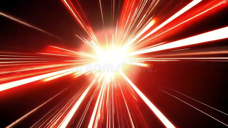 Red and White Streaks of Light Burst from a Central Bright Core Against ...