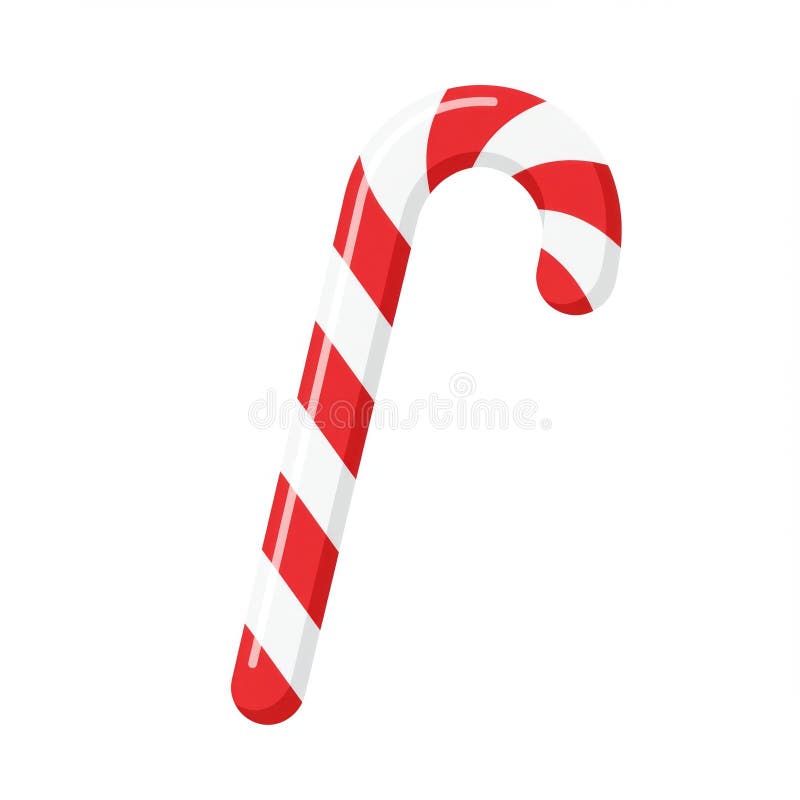 Red and White Striped Candy Cane Illustration Stock Illustration ...