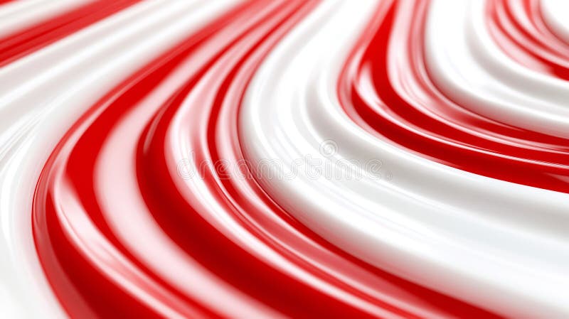 Red and White Striped Candy Swirls Create a Vibrant Wave Pattern on a ...