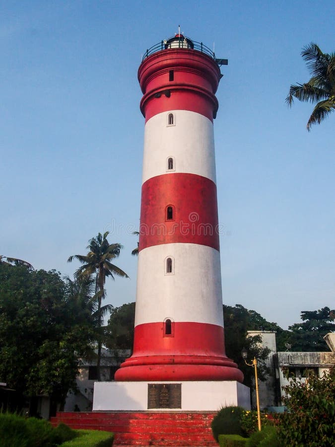 Alleppey Lighthouse stock photo. Image of maritime, nature - 95904284