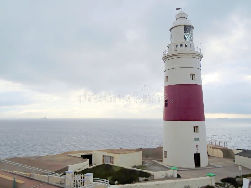 Red and White Striped Lighthouse Stock Photo - Image of tower, marine ...