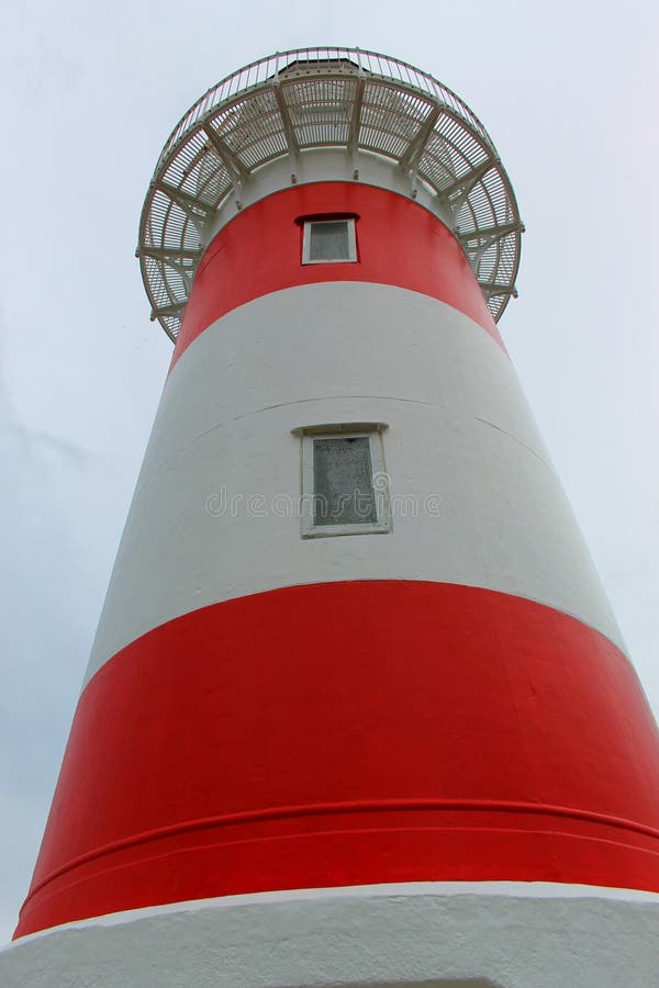 Red And White Striped Lighthouse Stock Photo - Image of africa, tower ...