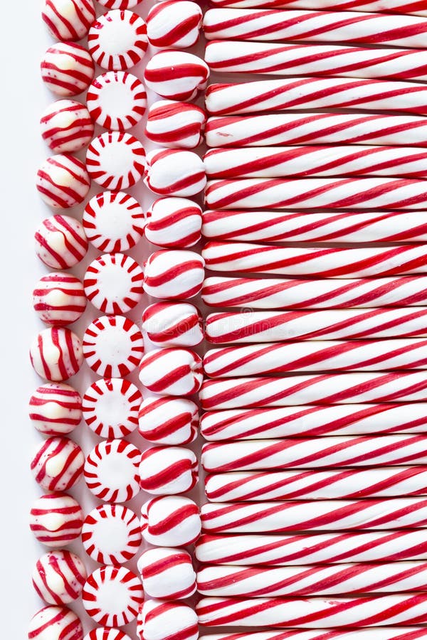 Peppermint Candies on a White Background Stock Photo - Image of holiday ...