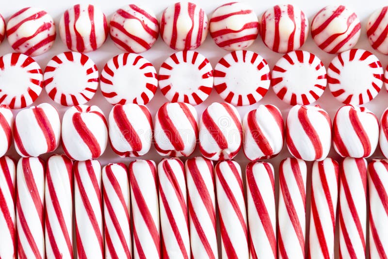 Red and White Striped Peppermint Candies Stock Photo - Image of candies ...