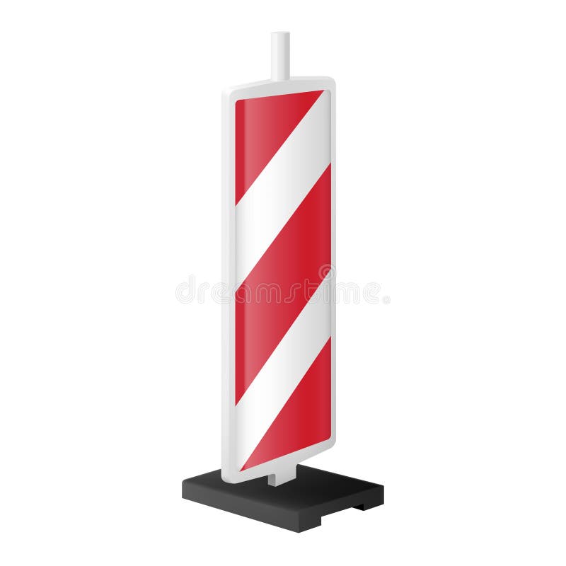 Red and White Striped Traffic Control Device for Avoiding Sections of ...