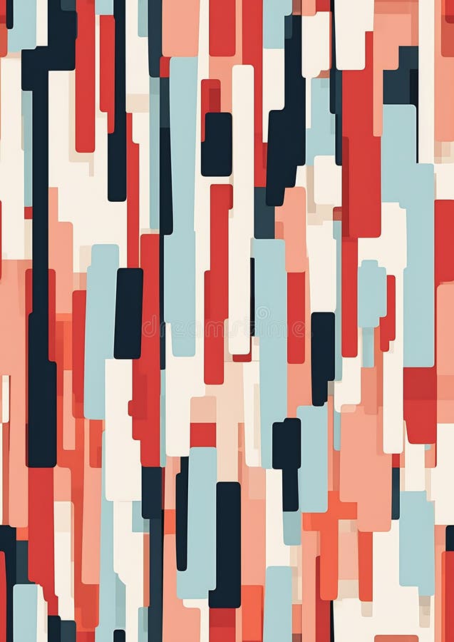 Red and White Striped Waterfall Walls Stock Illustration - Illustration ...