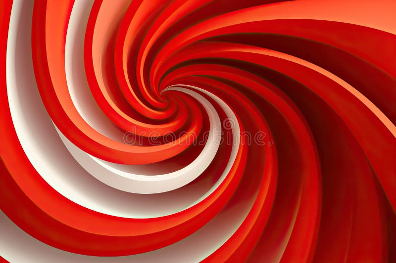 Red and White Swirling Vortex. Abstract Spiral Design. Stock ...