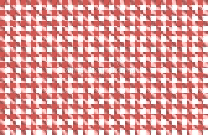 Red and White Tablecloth Background Texture Stock Illustration ...