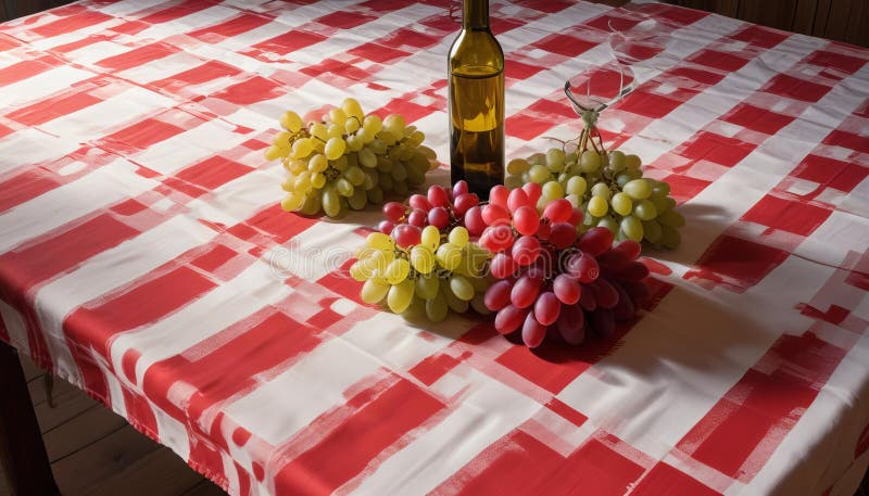 Red and White Tablecloth Italian Style Texture Wallpaper Stock ...
