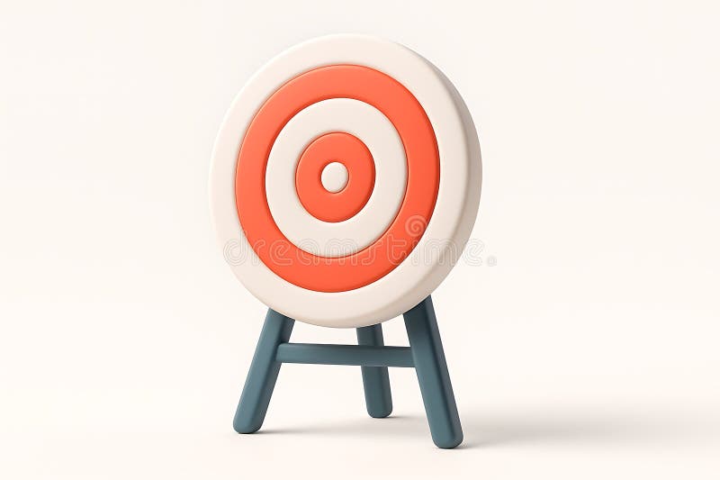 Red White Target Board with Tripod Legs Minimal 3d Rendering Concept ...