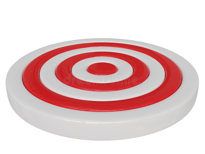 A Red and White Target Icon on a White Background Stock Illustration ...