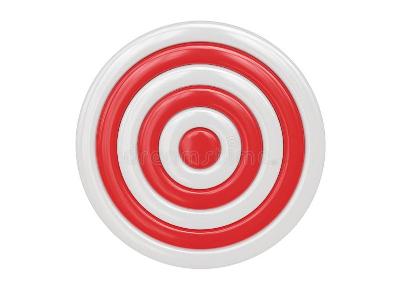 Red and White Target. 3d Render. Stock Illustration - Illustration of ...