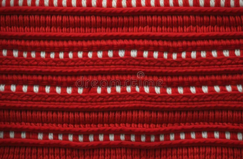 Red White Textured Yarn Pattern Horizontal Stripes Stock Photos - Free ...