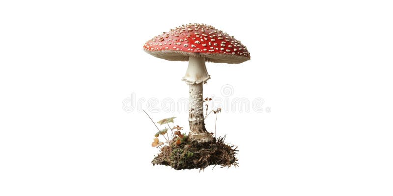 Red White Toadstool Mushroom Isolated Transparent Background Stock ...