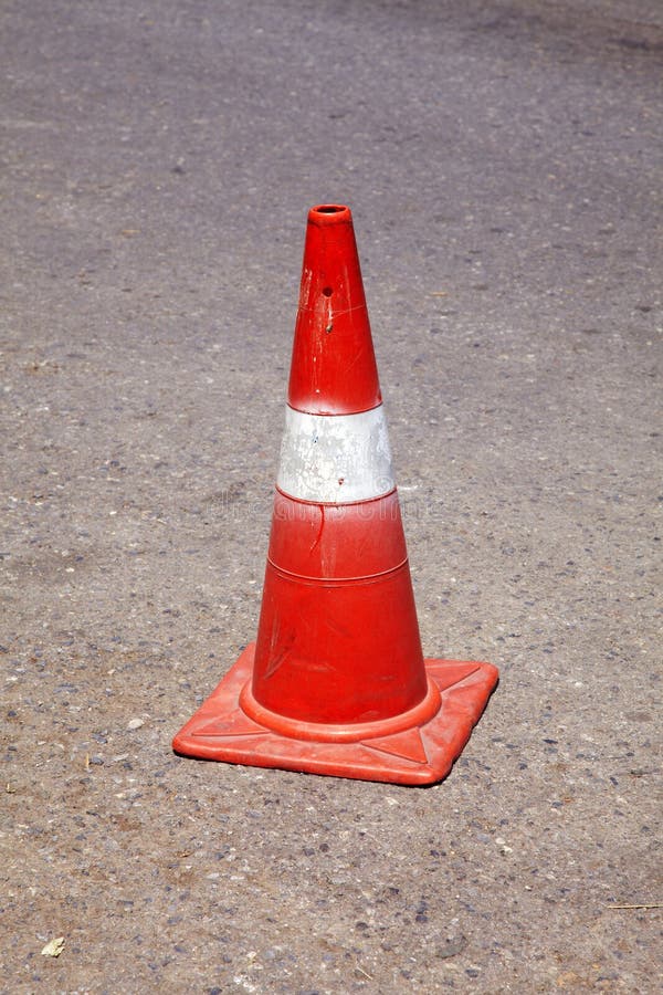 Red and white traffic cone stock photo. Image of boundary - 40867976