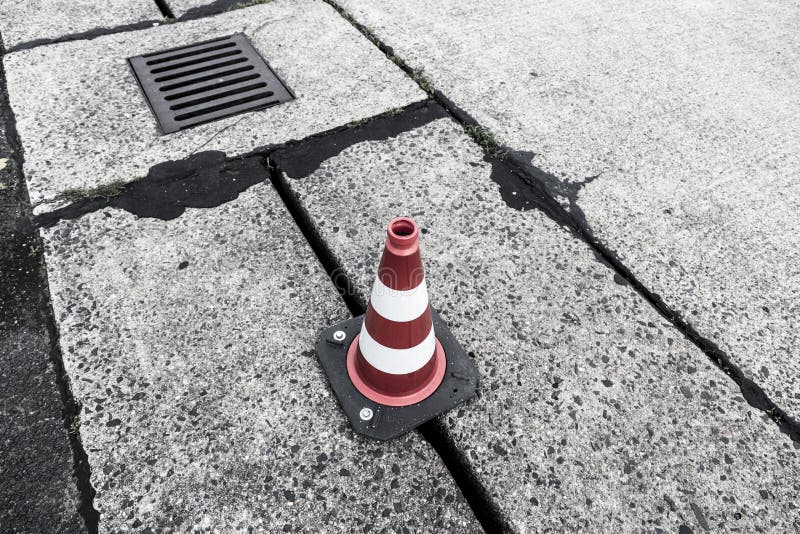Red and white traffic cone stock image. Image of caution - 159698535