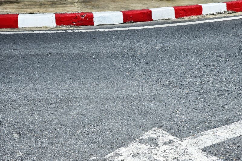 Red and White Traffic Sign and Asphalt Road. Stock Photo - Image of ...
