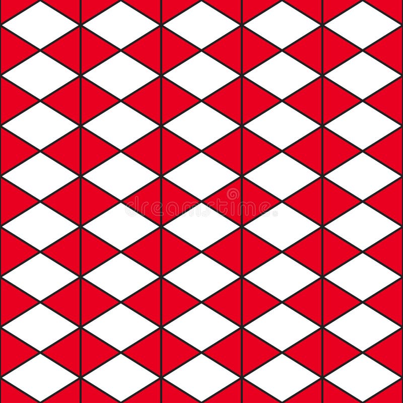 Red White Triangle Seamless Background. Vector Illustration. Stock ...