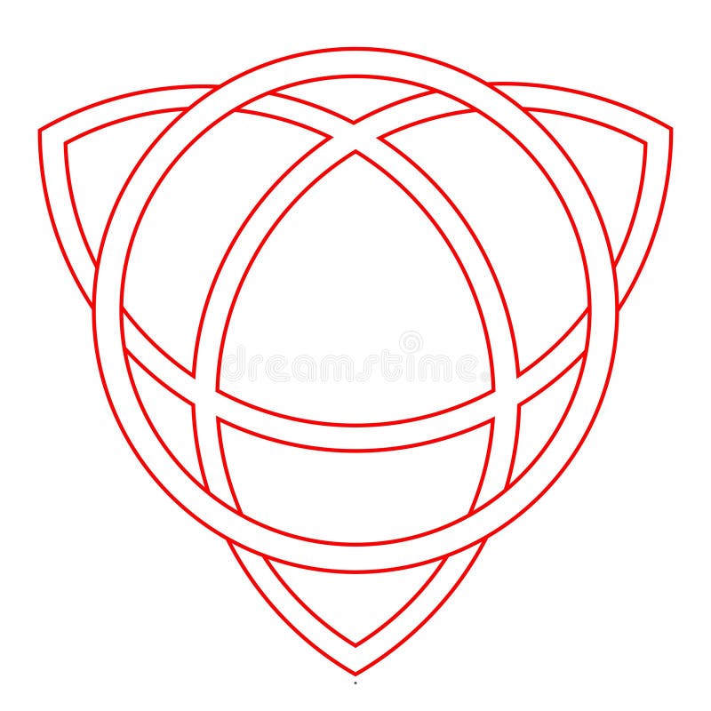 Red and White Vector Graphic of a Pathways Forming a Continuous Loop ...