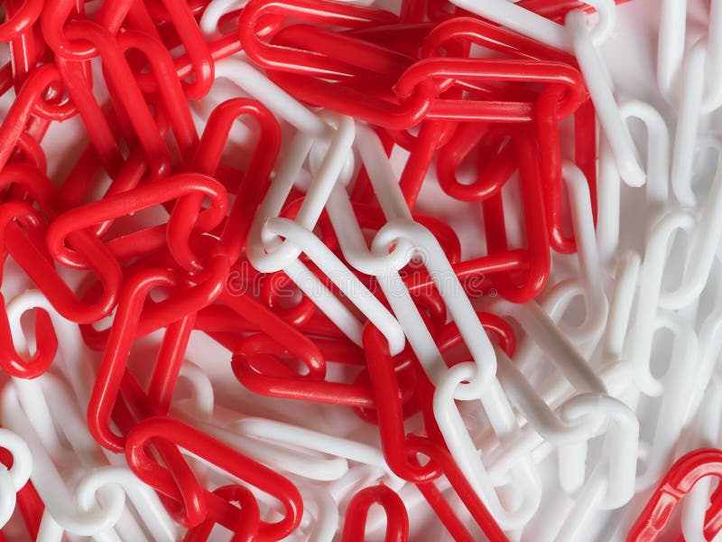 Red white warning chain stock image. Image of plastic - 160358035