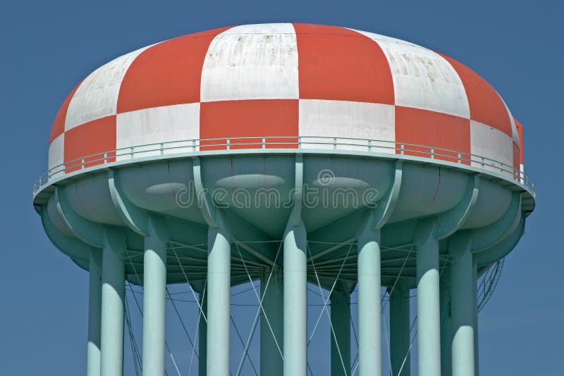Red and white watertower stock photo. Image of watertower - 951900