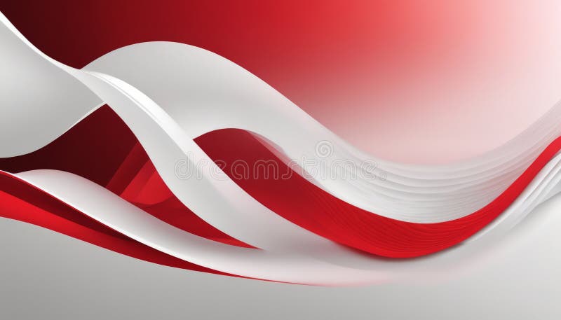 A Red and White Wave in the Ocean Stock Illustration - Illustration of ...
