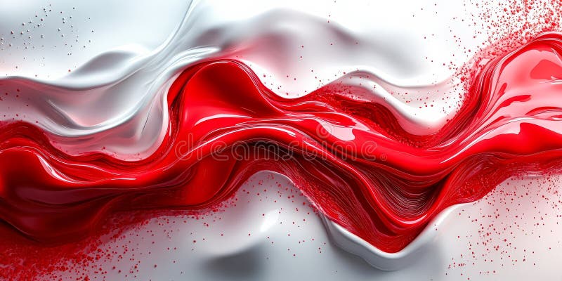 Red and white wave stock image. Image of shape, water - 381784235