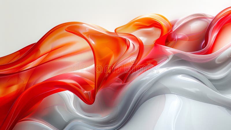 Red and White Waves of Light Elegantly Intertwine, Creating a ...