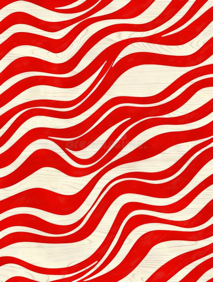 Red and White Wavy Lines Background Stock Illustration - Illustration ...