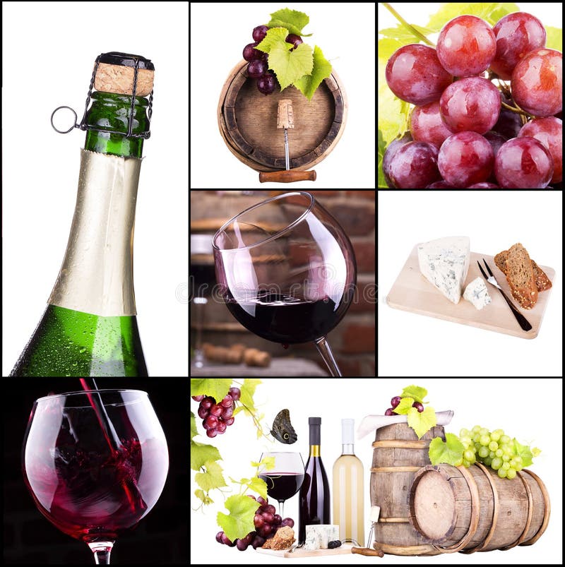 Country wine collage stock photo. Image of nature, harvest - 26546658