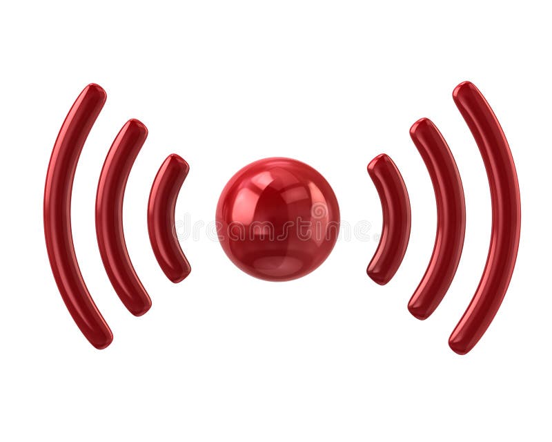 Red wifi icon stock illustration. Illustration of information - 110322918