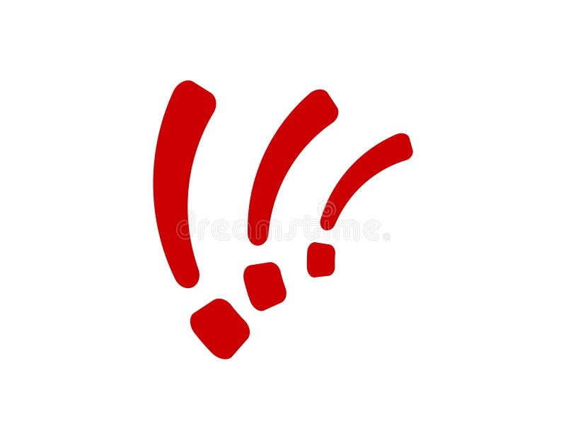 Red Wifi Signal Icon on Plain Background Stock Vector - Illustration of ...