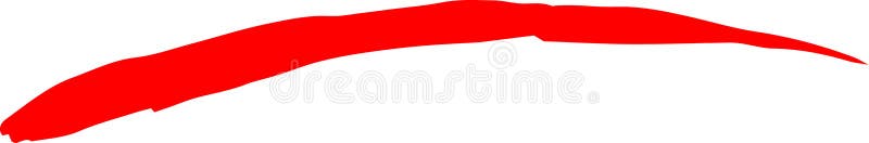 Red Winding Line Drawn with a Brush Stock Vector - Illustration of ...