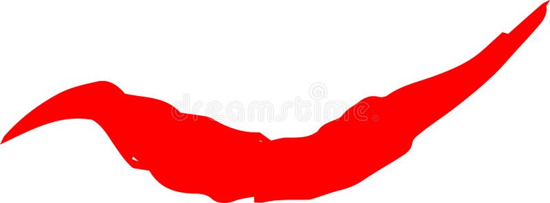Red Winding Line Drawn with a Brush Stock Vector - Illustration of ...
