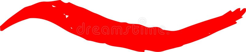 Red Winding Line Drawn with a Brush Stock Vector - Illustration of ...