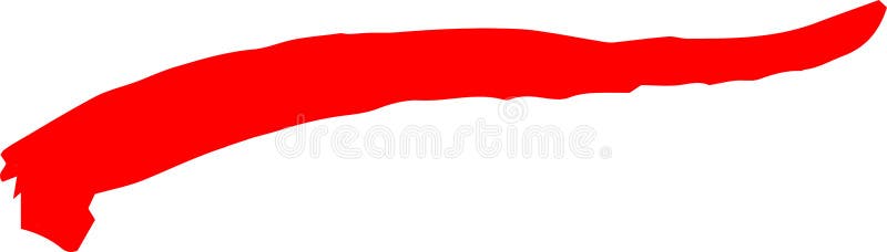 Red Winding Line Drawn with a Brush Stock Vector - Illustration of ...