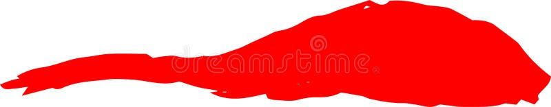 Red Winding Line Drawn with a Brush Stock Vector - Illustration of ...