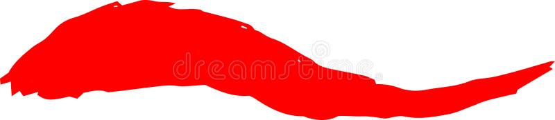 Red Winding Line Drawn with a Brush Stock Vector - Illustration of line ...