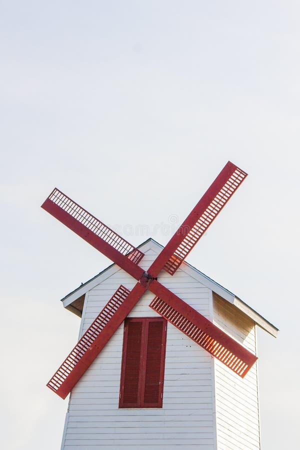 Red Windmill stock photo. Image of beautiful, fuel, tower - 28238452