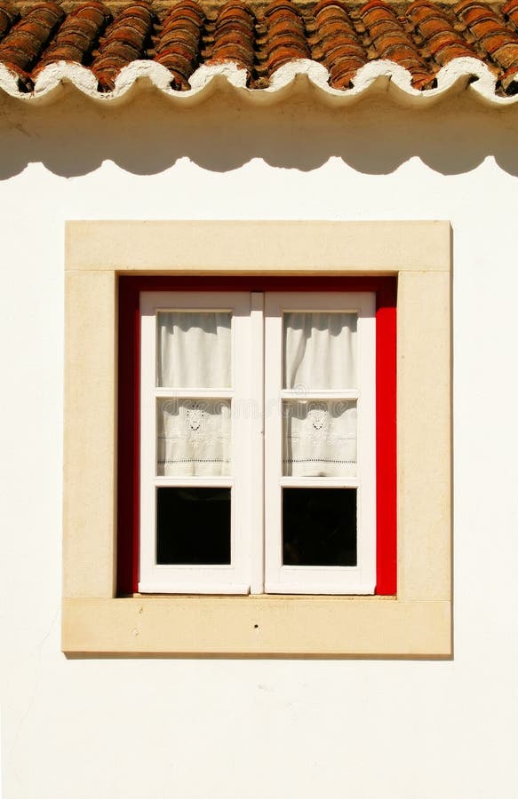 Red window stock photo. Image of architecture, alentejo - 3446676