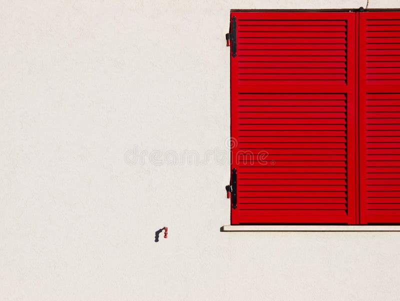 Red Window stock image. Image of white, residential, exterior - 7401397