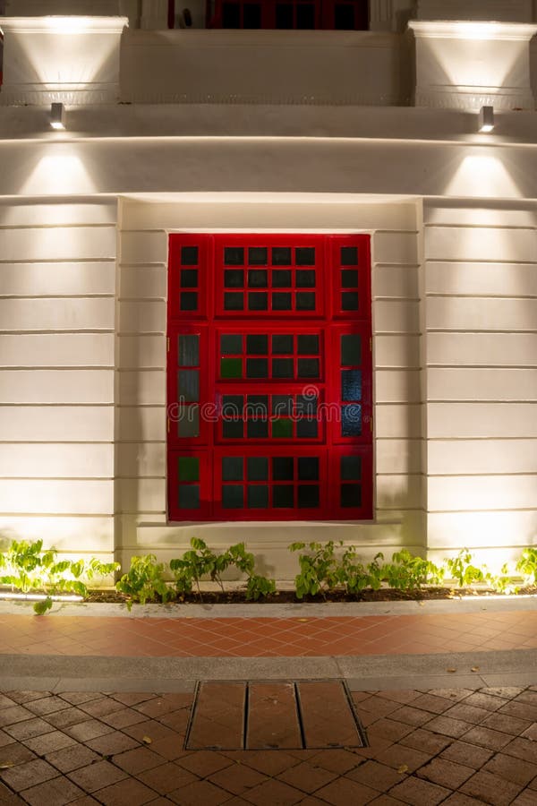 Red window Frame stock photo. Image of copy, lite, minimal - 134994966