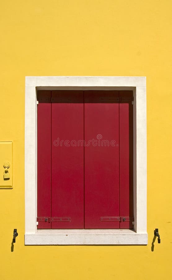 Red Window Shutters Picture. Image: 5829846